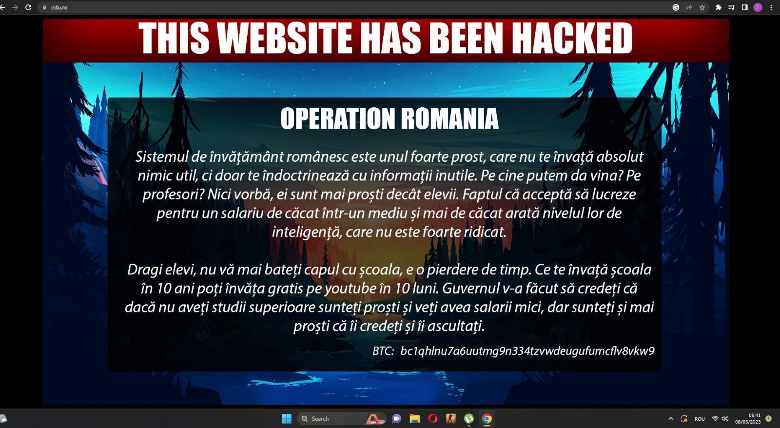 Site-ul Ministerului Educației edu.ro a fost victima unui atac cibernetic - Hackout | Portalul ...